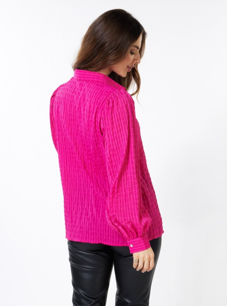 Blouse Structure Fabric [Fuchsia-F2315515] Ooh La La Boutique MN