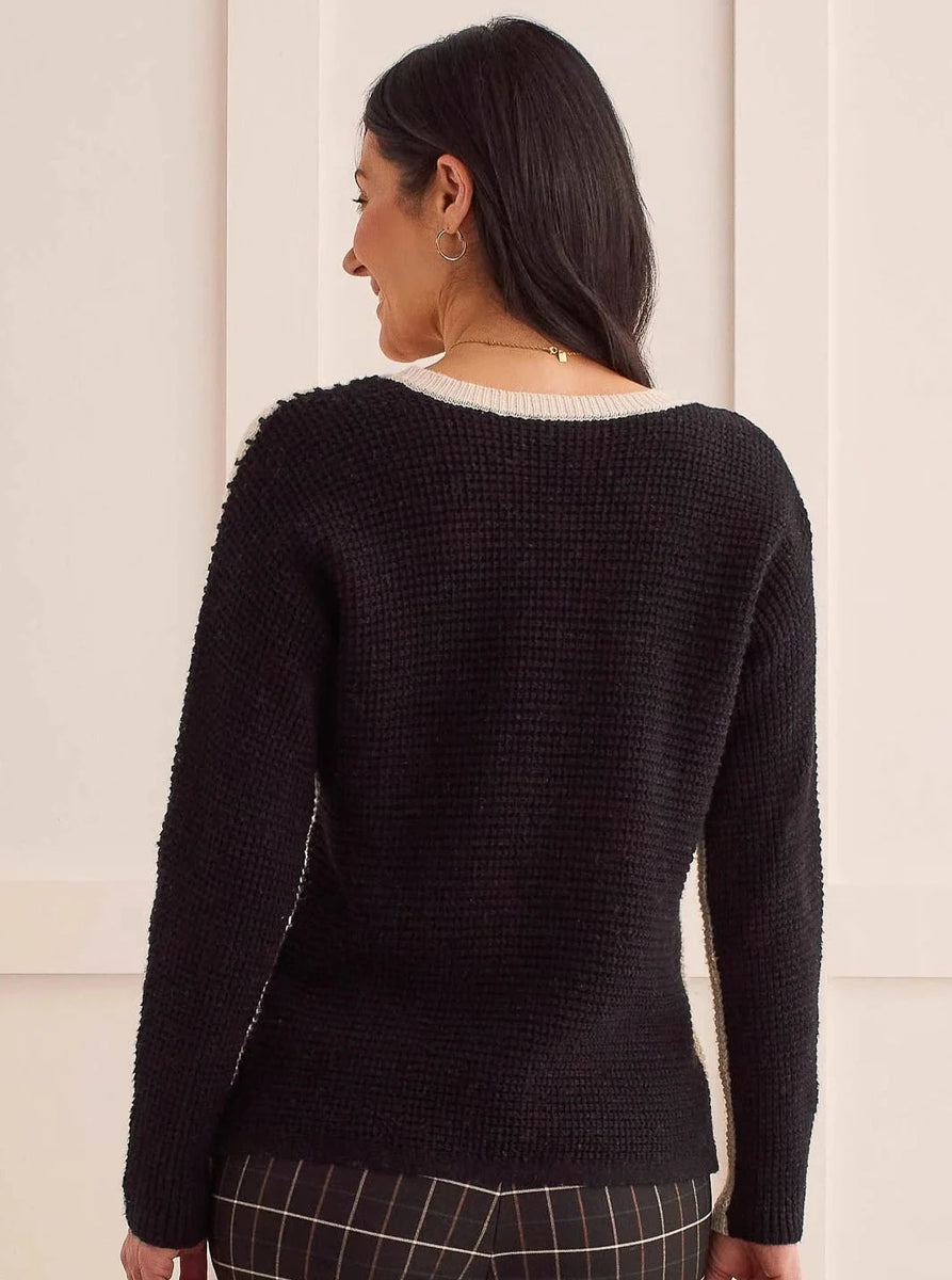Dolman Sweater Whip Stitch [Cream-1541O] Ooh La La Boutique Minnesota