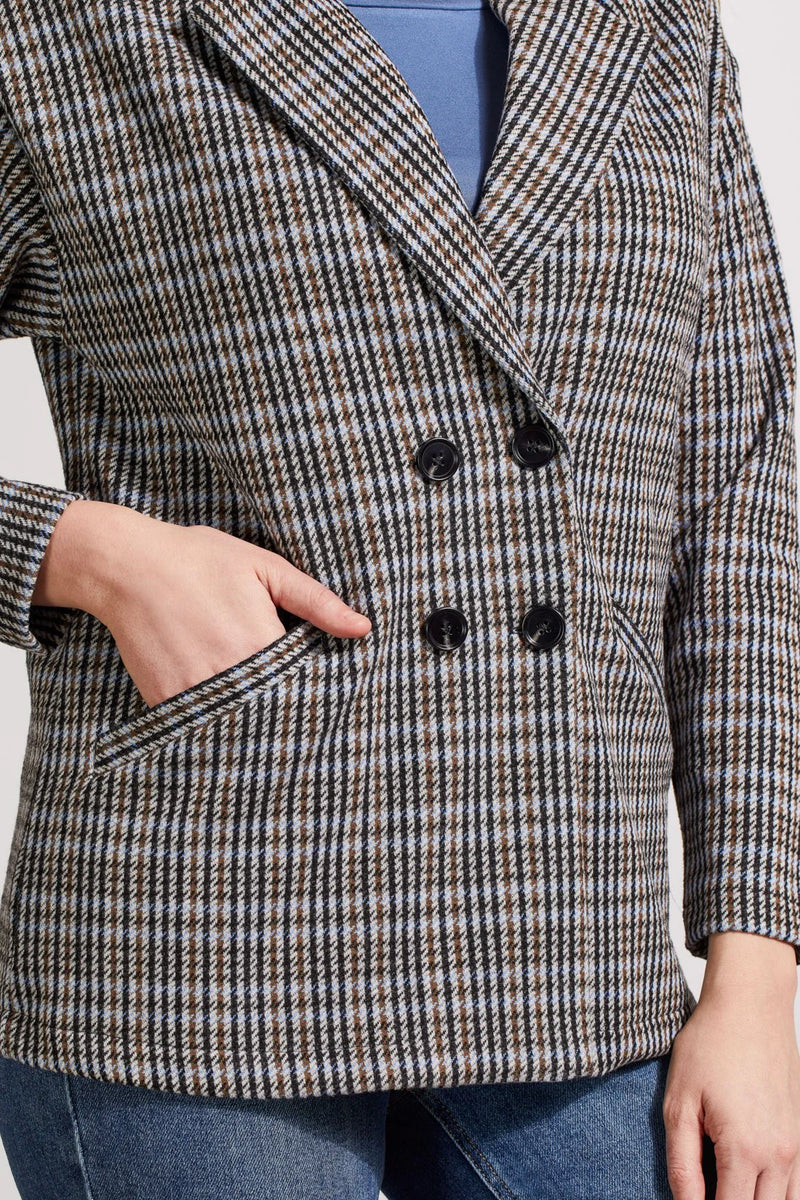 Double Breast Knit Blazer [Peri Blue-7994O] Ooh La La Boutique MN