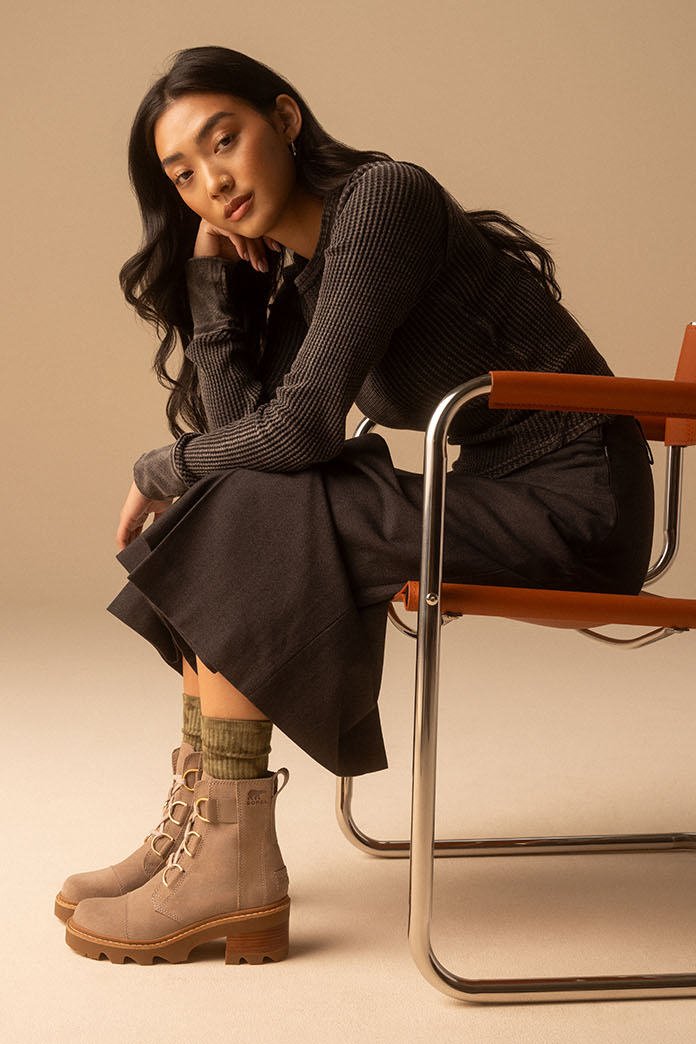 Joan Now Lace Boot [Omega Taupe/Gum2] Ooh La La Boutique Minnesota