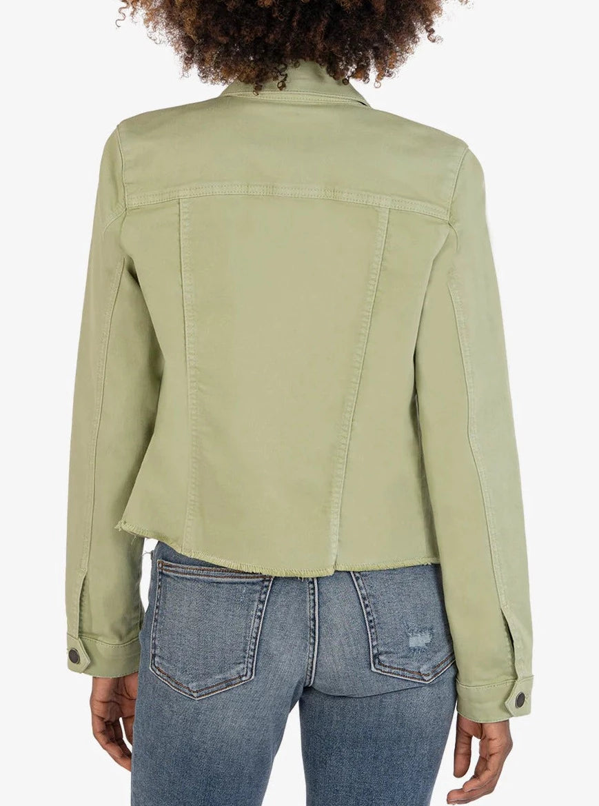 Kara Jacket No Waist With Fray [Cactus] Ooh La La Boutique Minnesota